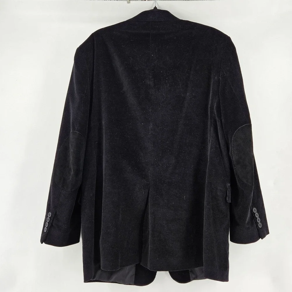 Suits & Blazers | Adolofo Black Corduroy Blazer Jacket Sport Coat Elbow ...